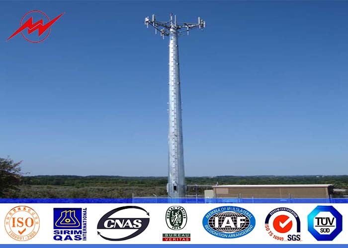 La mono poste torre móvil del teléfono celular del acero el 100ft/afiló ...